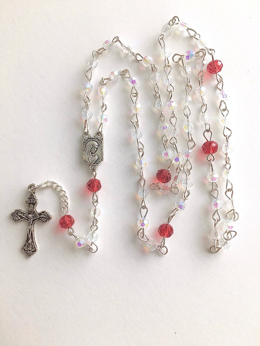 Baby Rosary, Childs Rosary, Kids Rosary, Silver Metal Rosary, Small ...