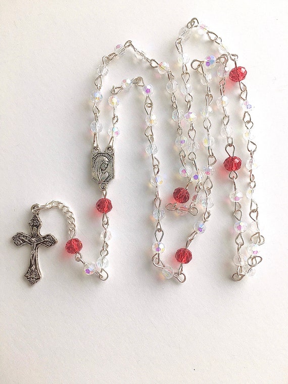 Baby Rosary Childs Rosary Kids Rosary Silver Metal Rosary - Etsy