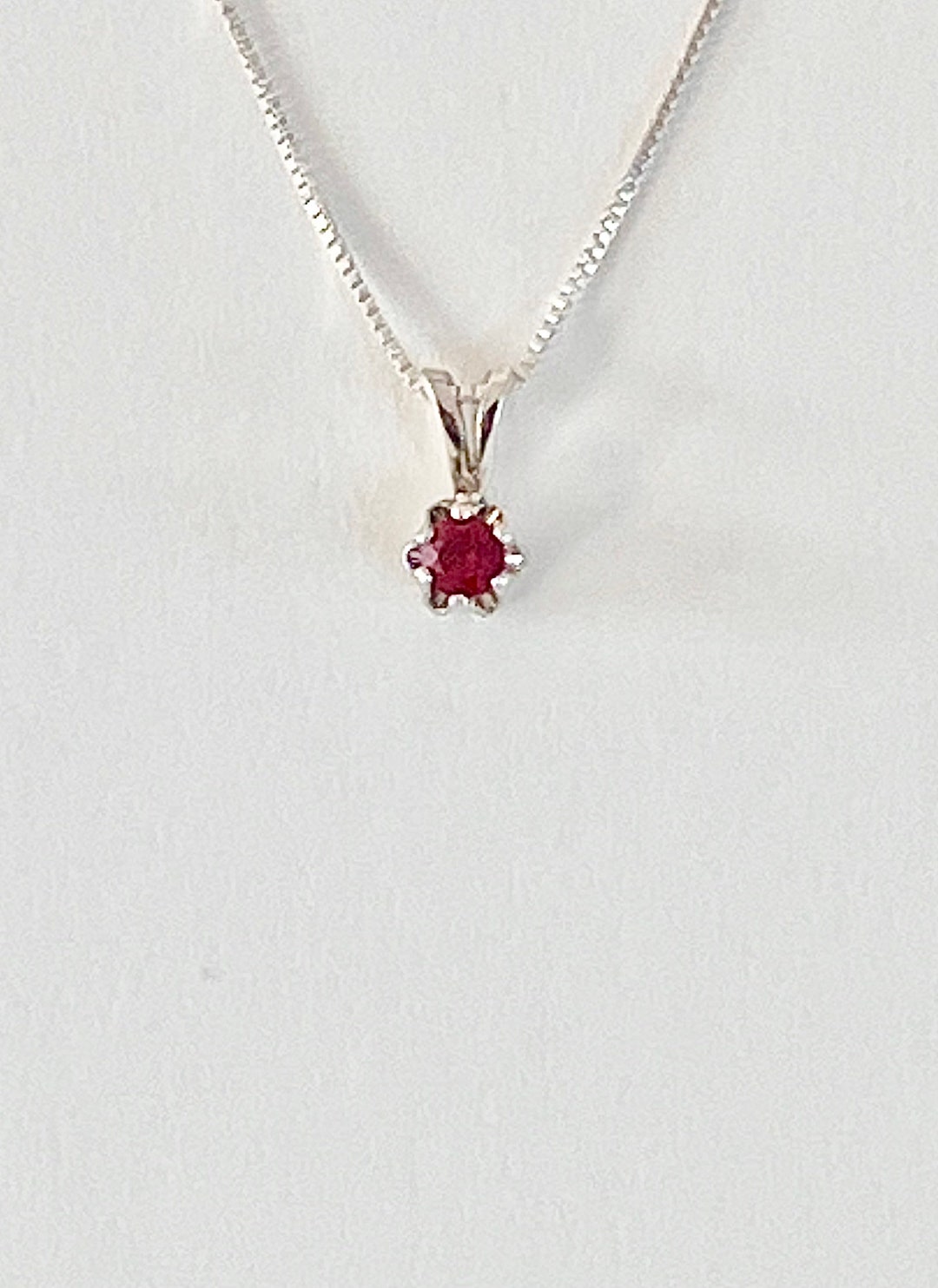 Ruby Necklace, Ruby Pendant, Ruby Jewelry, Red Stone Necklace, Red ...