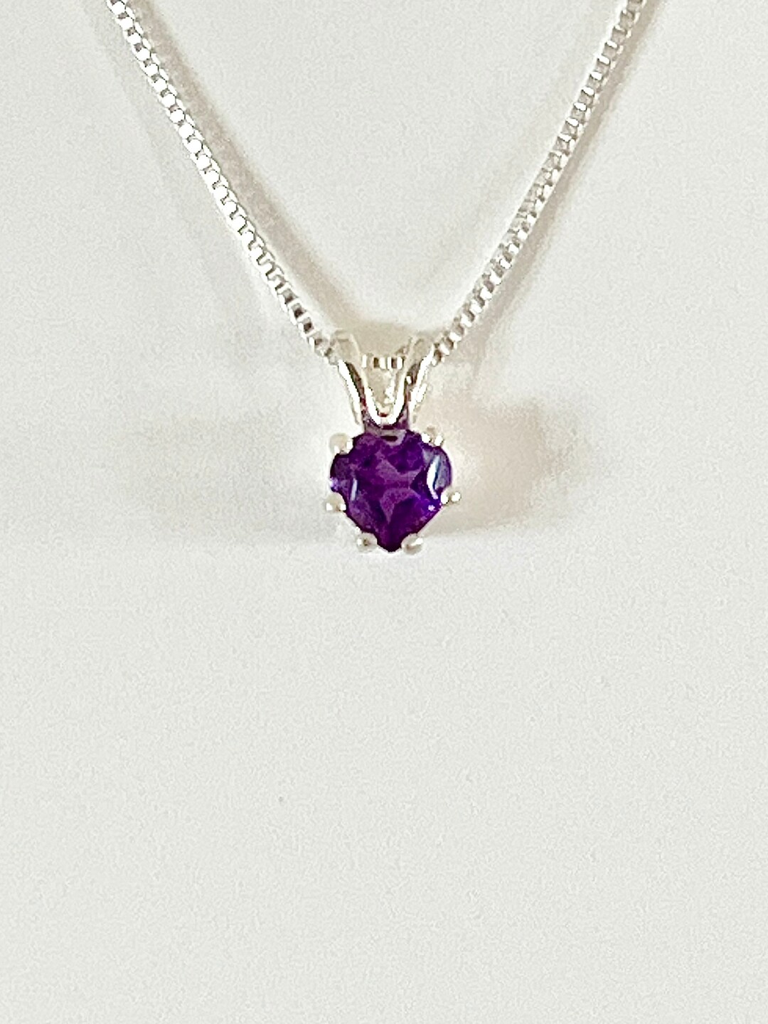 Genuine Amethyst Necklace, Amethyst Pendant, February Birthstone ...