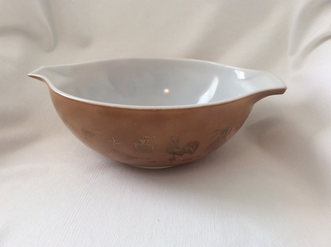 Pyrex Americana Brown/gold - Etsy