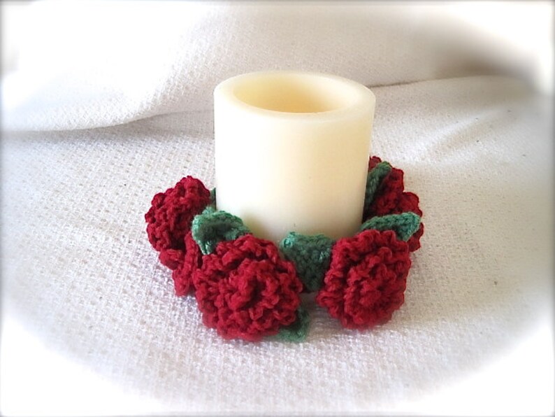 Crochet Flower Pattern Crochet Candle Ring Pattern for Candle - Etsy Crochet Flower Pattern Crochet Candle Ring Pattern for Candle - Etsy