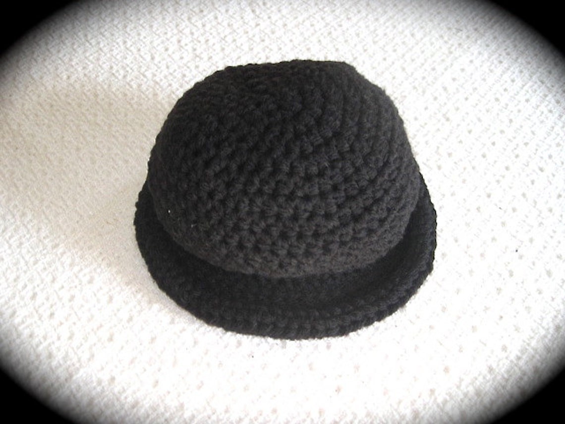 PATTERN Baby Bowler Hat Crochet Pattern, 2 Sizes, Newborn to 3 Months ...