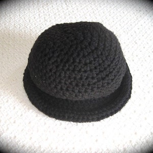 PATTERN Baby Bowler Hat Crochet Pattern, 2 Sizes, Newborn to 3 Months ...