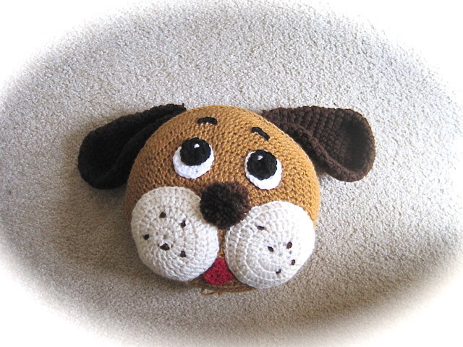Crochet Pillow Pattern, Crochet Dog Pillow, Animal Pillow for Nursery ...