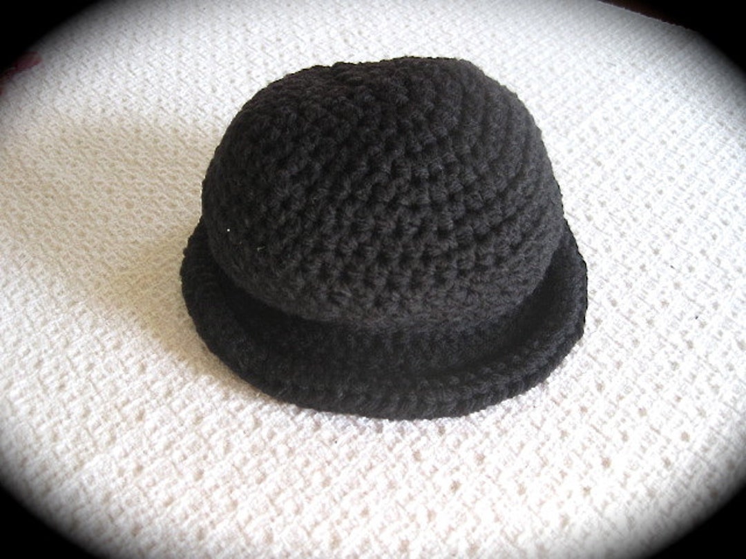 PATTERN Baby Bowler Hat Crochet Pattern, 2 Sizes, Newborn to 3 Months ...
