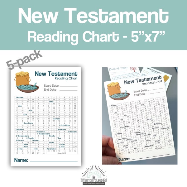 Scripture Reading Chart Lds - Etsy