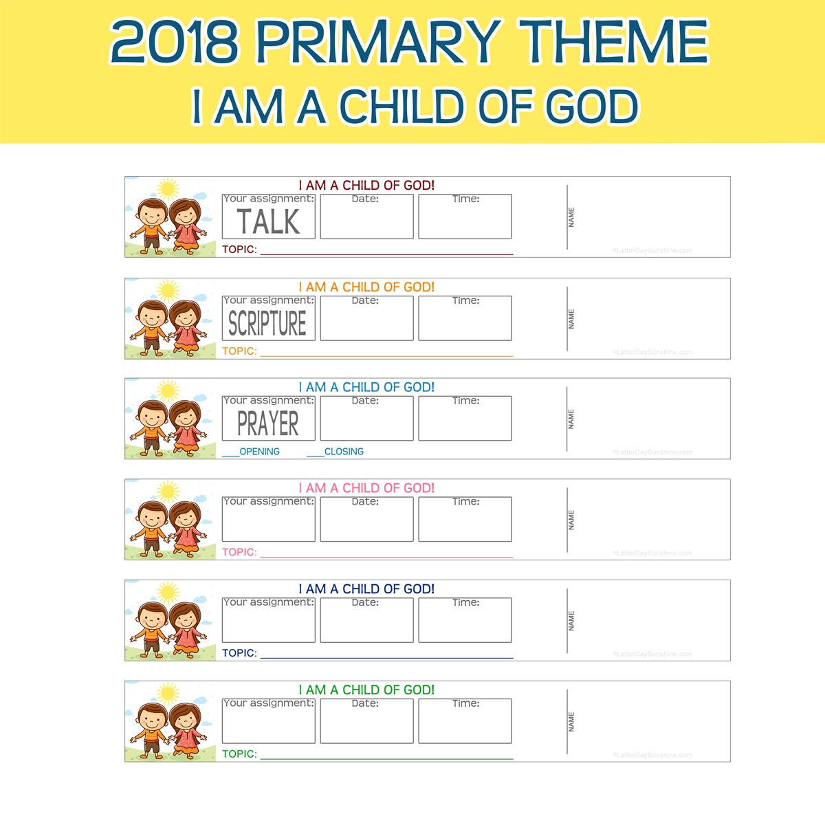 Primary Bundle I Am a Child of God Primary LDS Child of God - Etsy