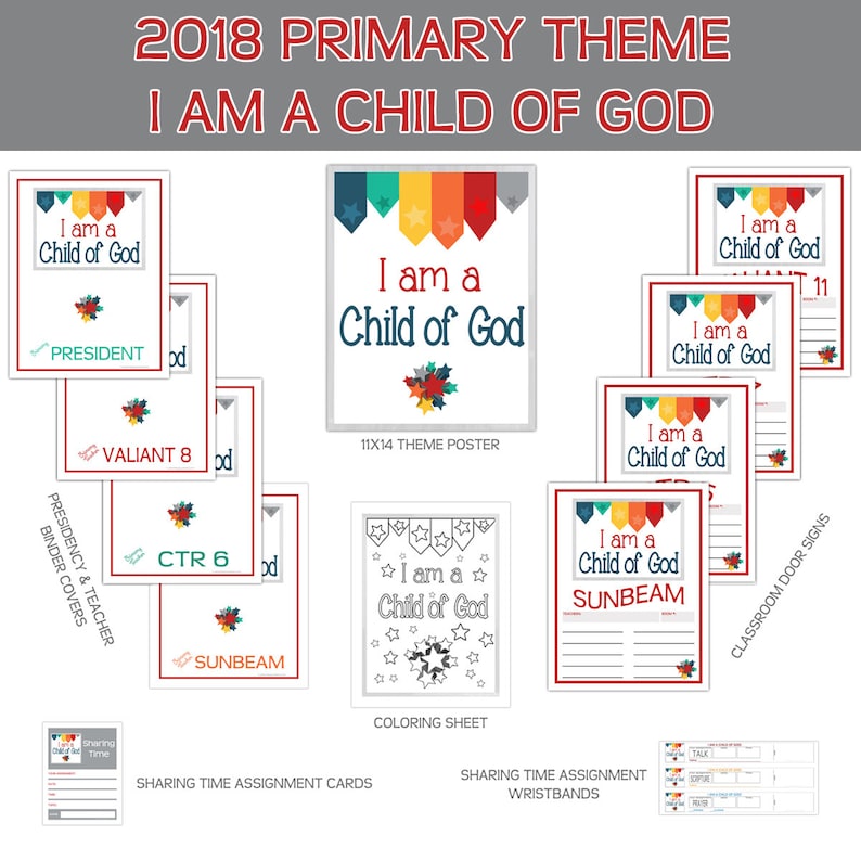 Primary Bundle I Am a Child of God Primary LDS Child of God - Etsy