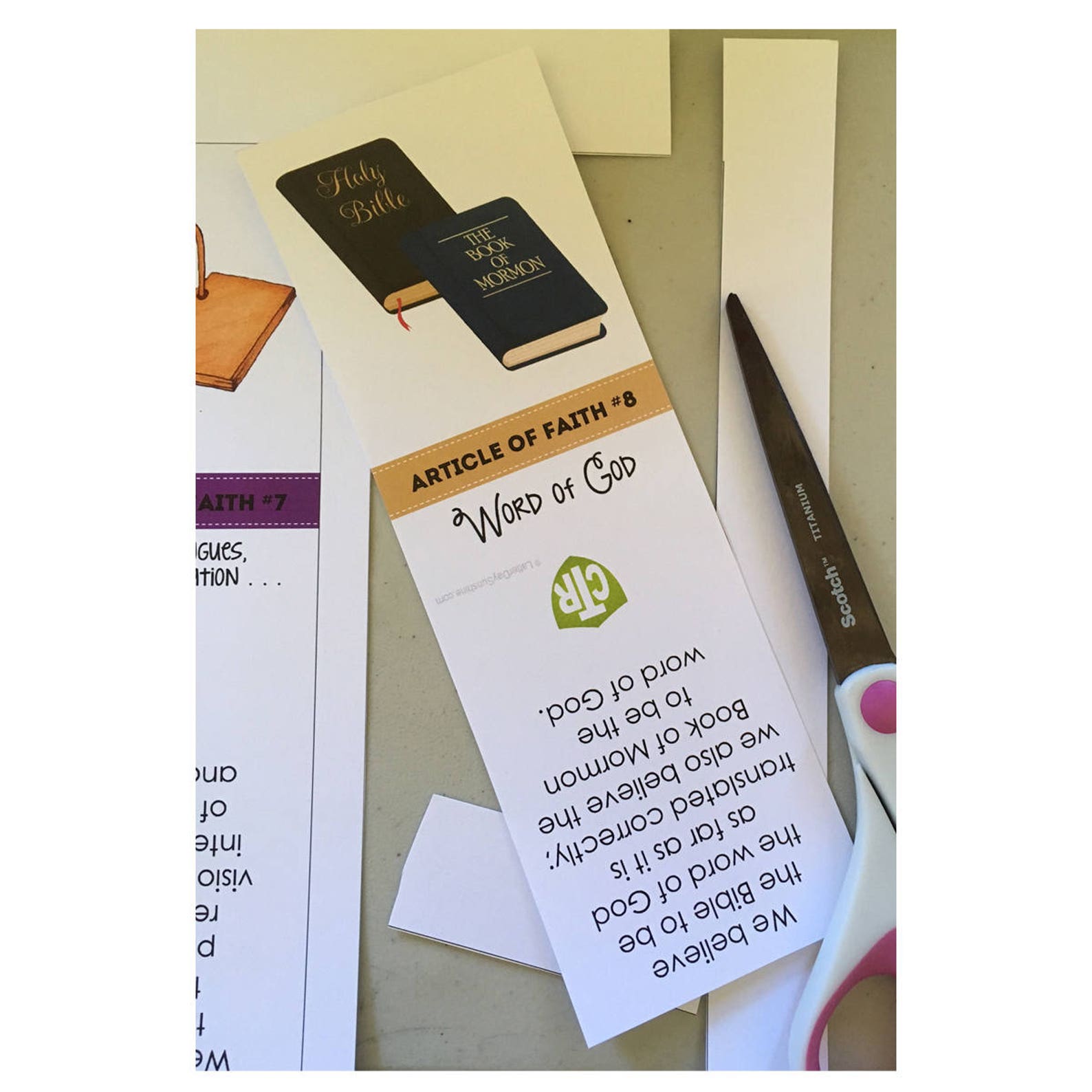 Articles of Faith Flashcards 13 Flashcards in Set 2 per Page - Etsy