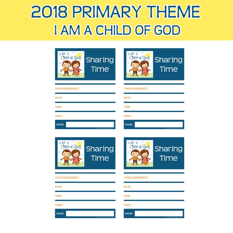 Primary Bundle I Am a Child of God Primary LDS Child of God - Etsy