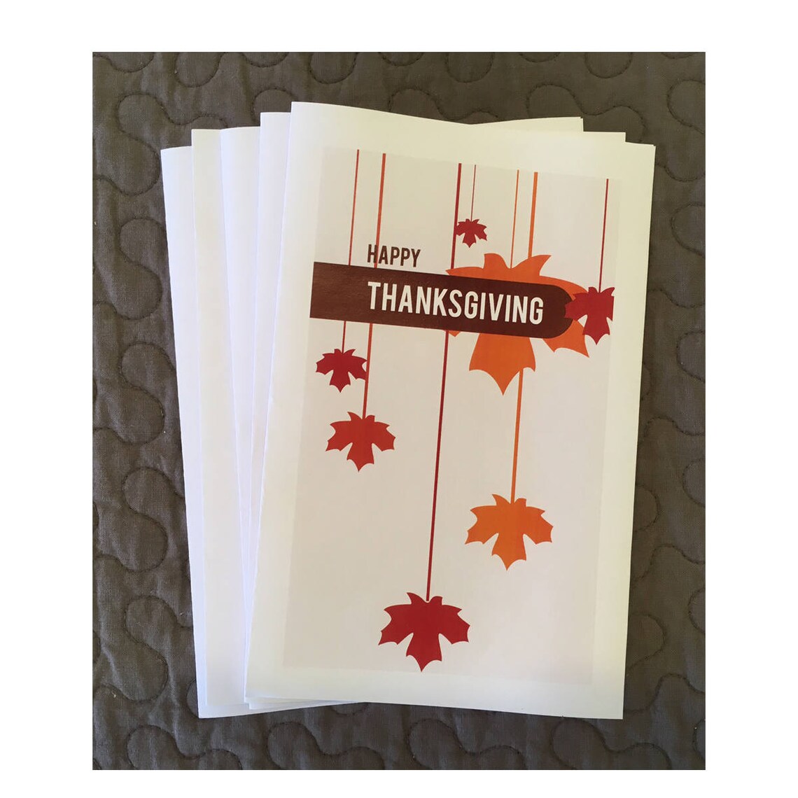 Happy Thanksgiving Fall Autumn Hanging Falling Leaves Program Cover 8 ...