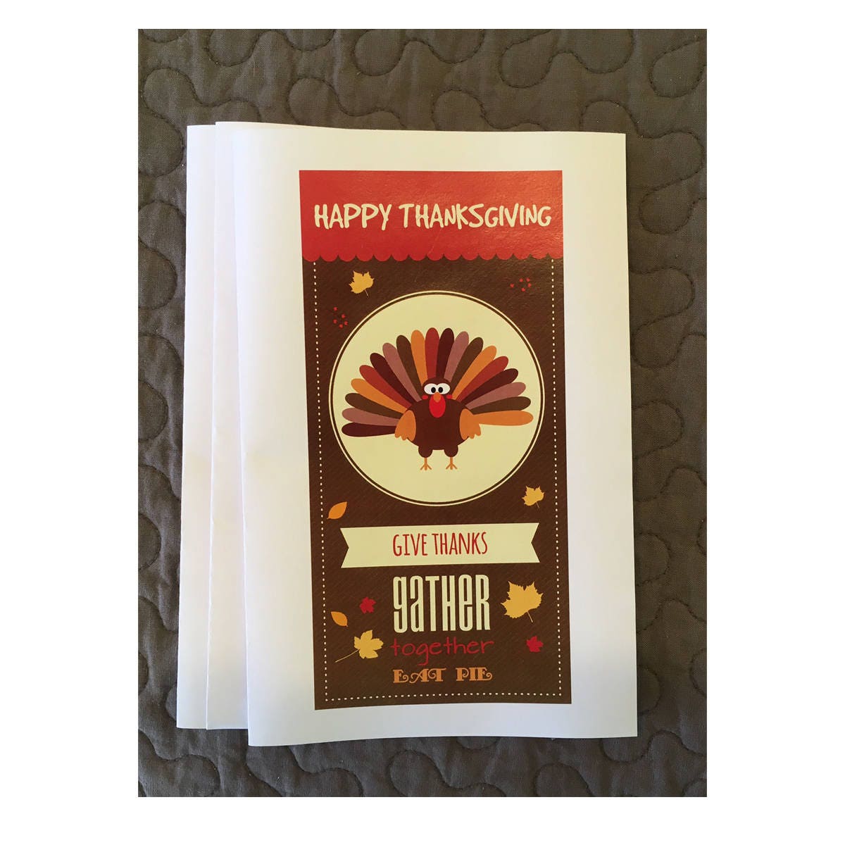 Happy Thanksgiving Fall Autumn Give Thanks Gather Together Eat Pie ...