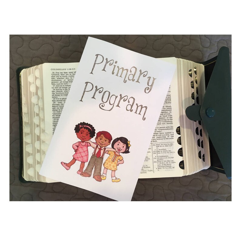 Primary Program Primary Kids Program Cover 8.5"x11" - Etsy