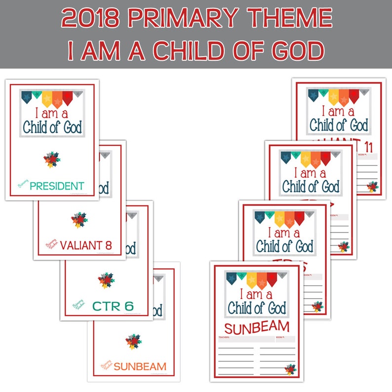 Primary Bundle I Am a Child of God Primary LDS Child of God - Etsy