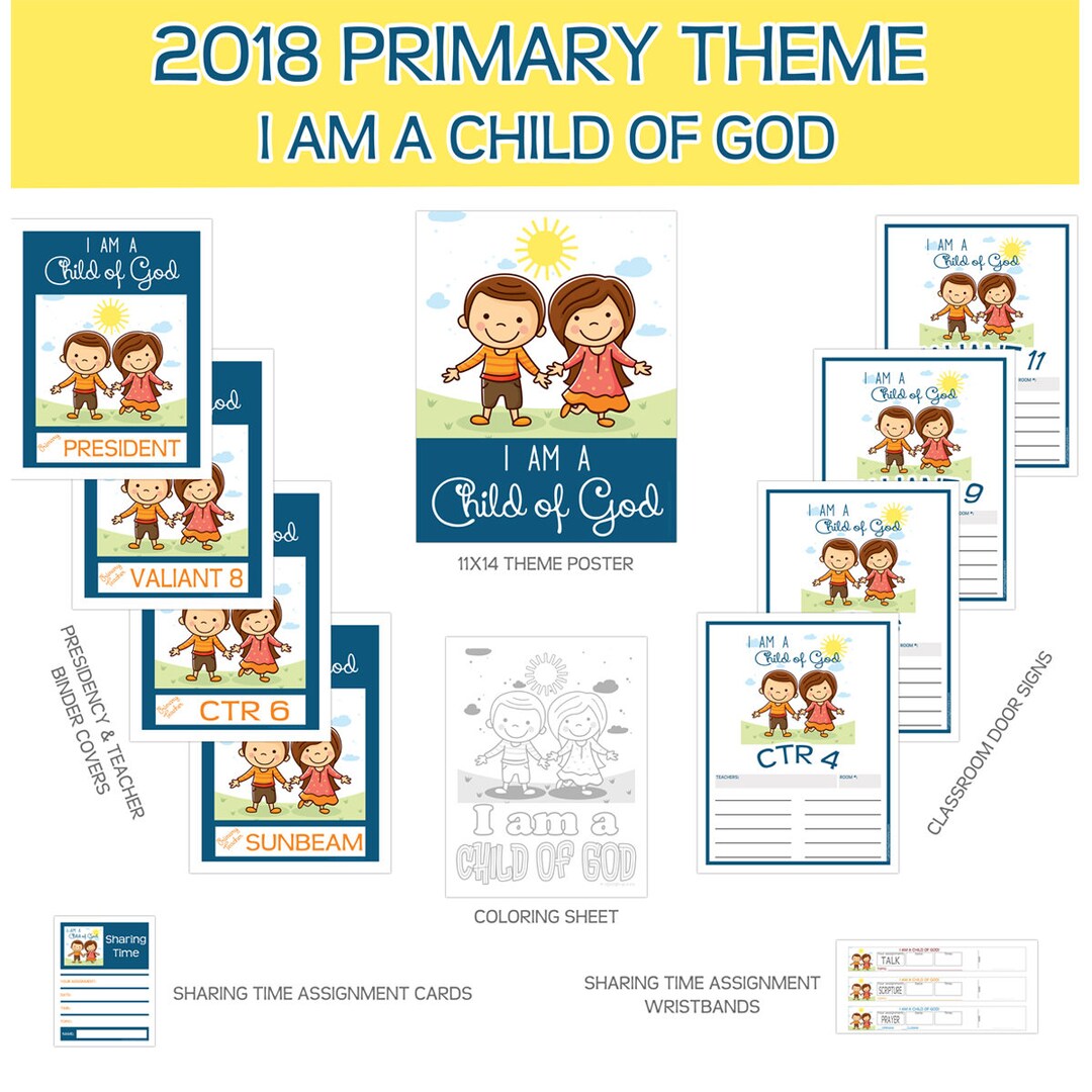 Primary Bundle I Am a Child of God Primary LDS Child of God - Etsy