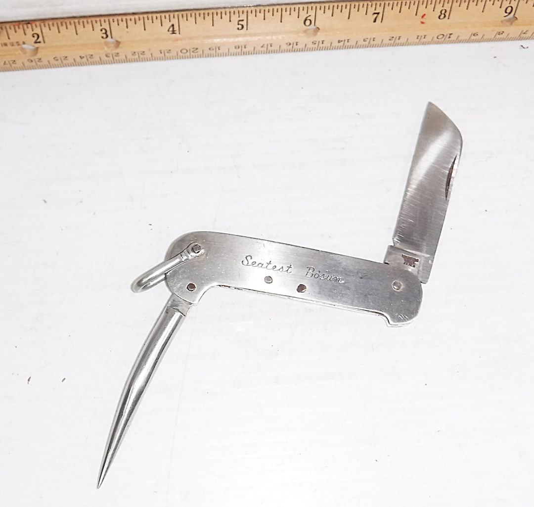 Seatest Bosun Pocket Sailing Rope Knife With Marlin Spike Stainless ...