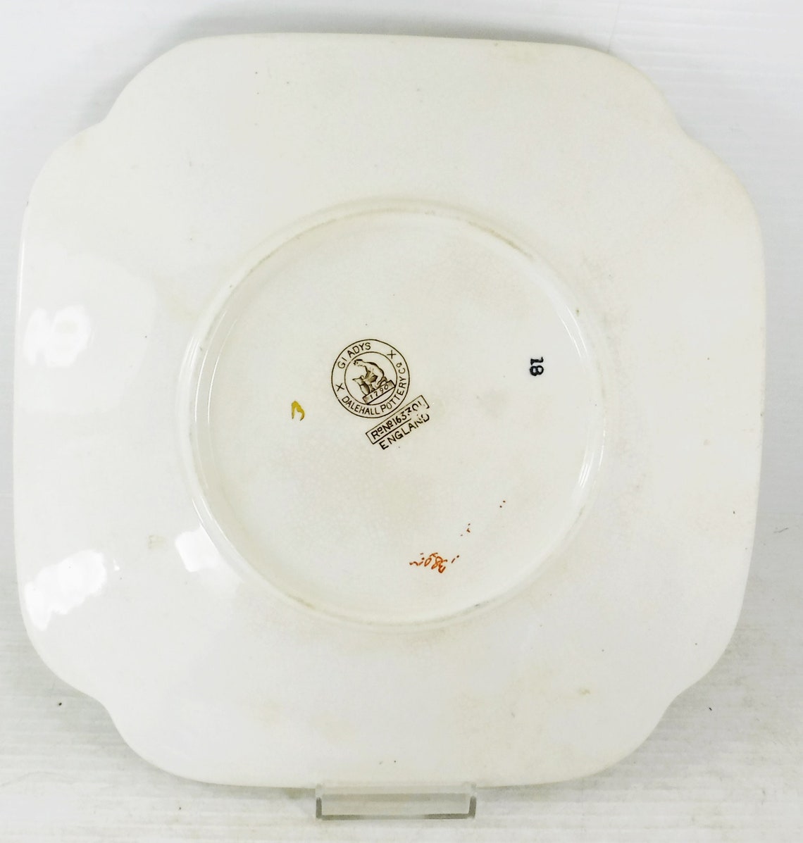 Antique Dale Hall Pottery Gladys Pattern Plate 9 Inch England Dalehall ...