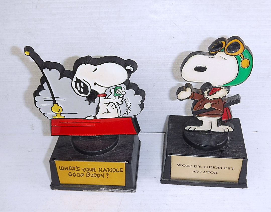 Vintage 1970s Aviva Peanuts Snoopy World's Greatest Aviator and CB ...