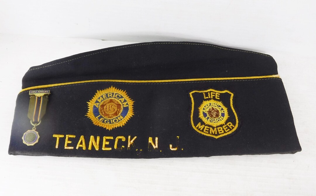 Vintage 1943 American Legion Commander Garrison Cap Hat Teaneck N. J ...