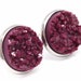 Maroon Stud Earrings Maroon Earrings Maroon Druzy Earrings - Etsy