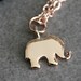 Rose Gold Elephant Necklace, Rose Gold Elephant Pendant, Elephant Charm ...