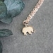 Rose Gold Elephant Necklace, Rose Gold Elephant Pendant, Elephant Charm ...
