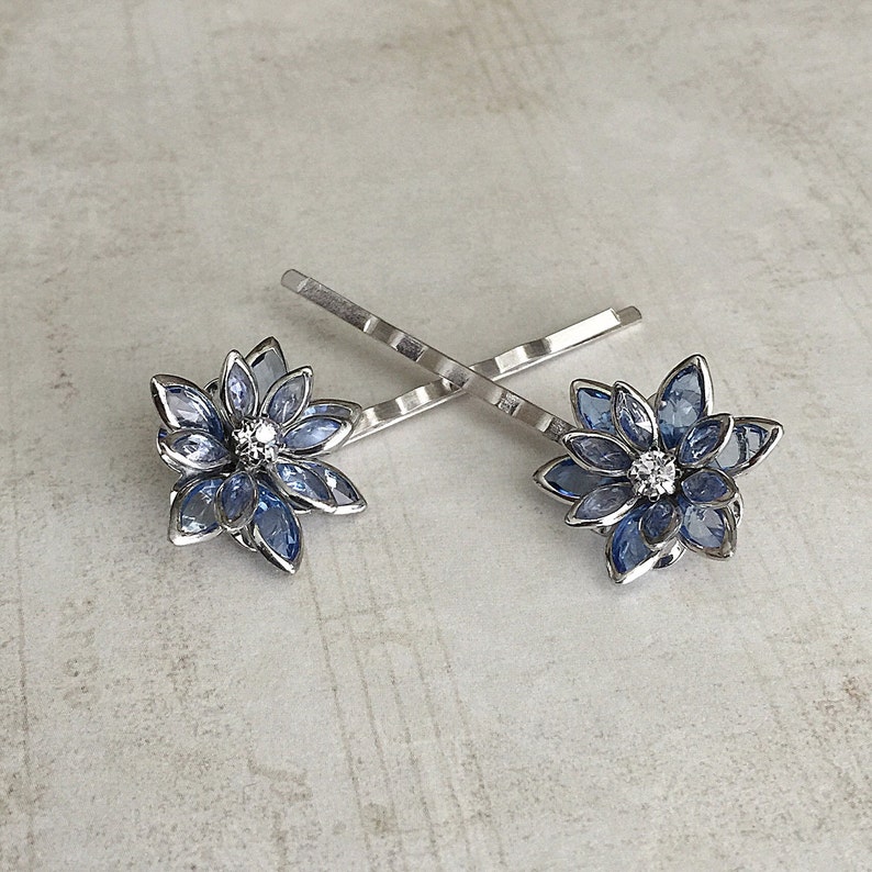 Blue Hair Pins Light Blue Bobby Pins Blue Hair Clips Blue | Etsy
