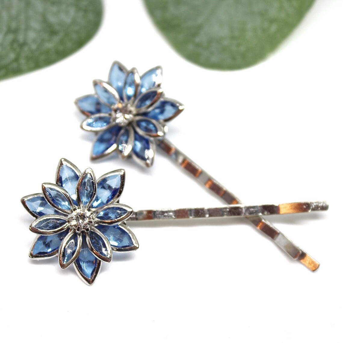 Blue Hair Pins Light Blue Bobby Pins Blue Hair Clips Blue - Etsy