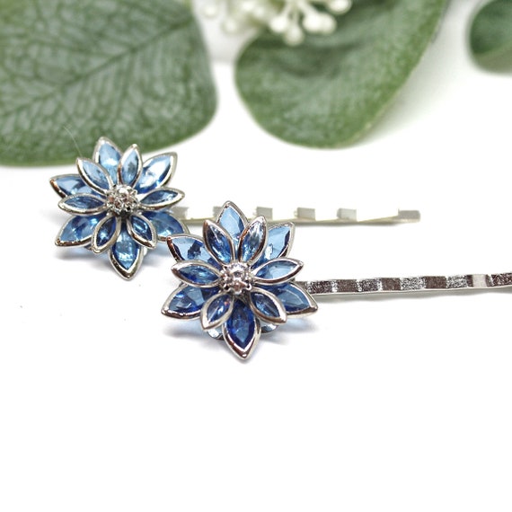 Blue Hair Pins Light Blue Bobby Pins Blue Hair Clips Blue - Etsy