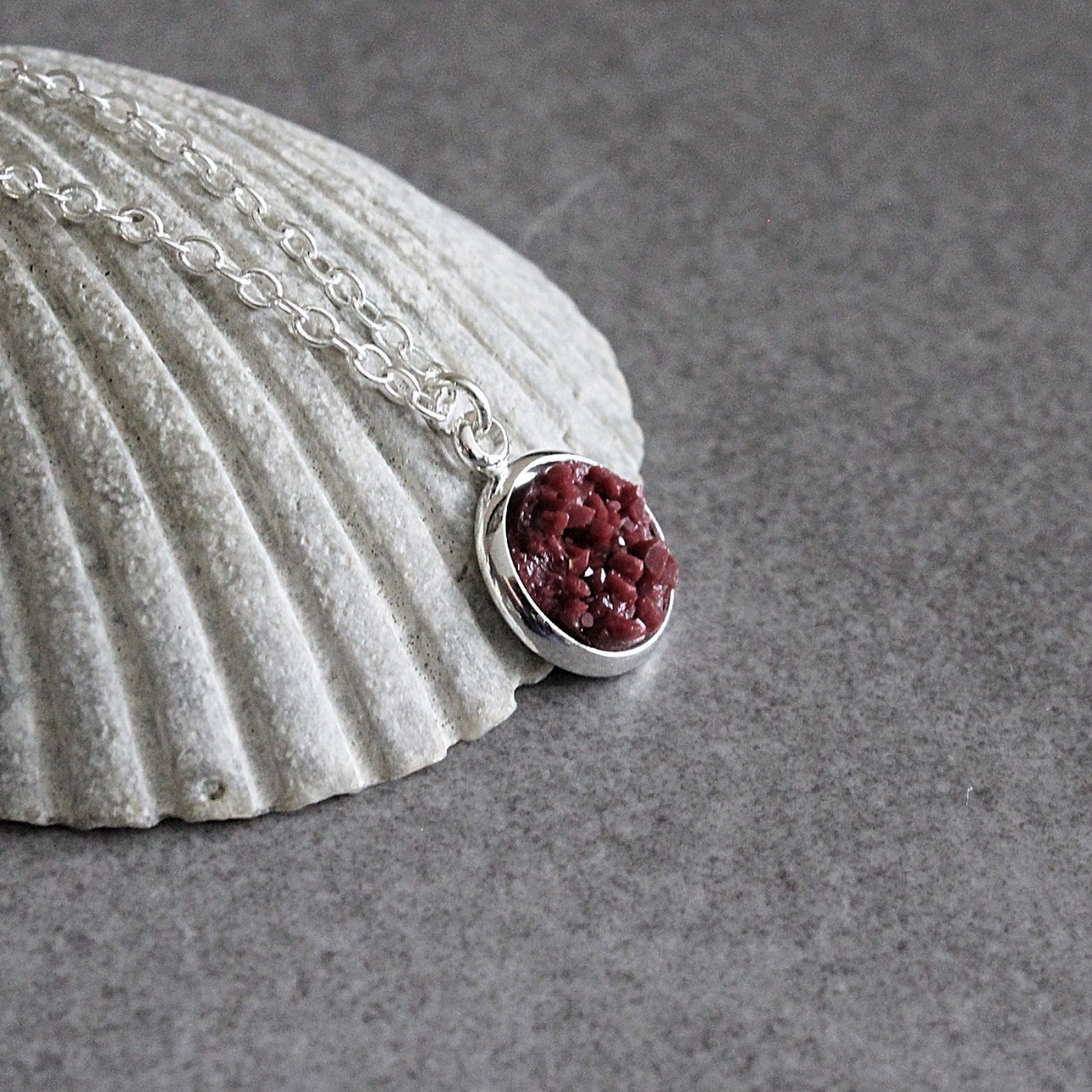 Maroon Necklace Burgundy Necklace Dark Red Necklace Maroon | Etsy