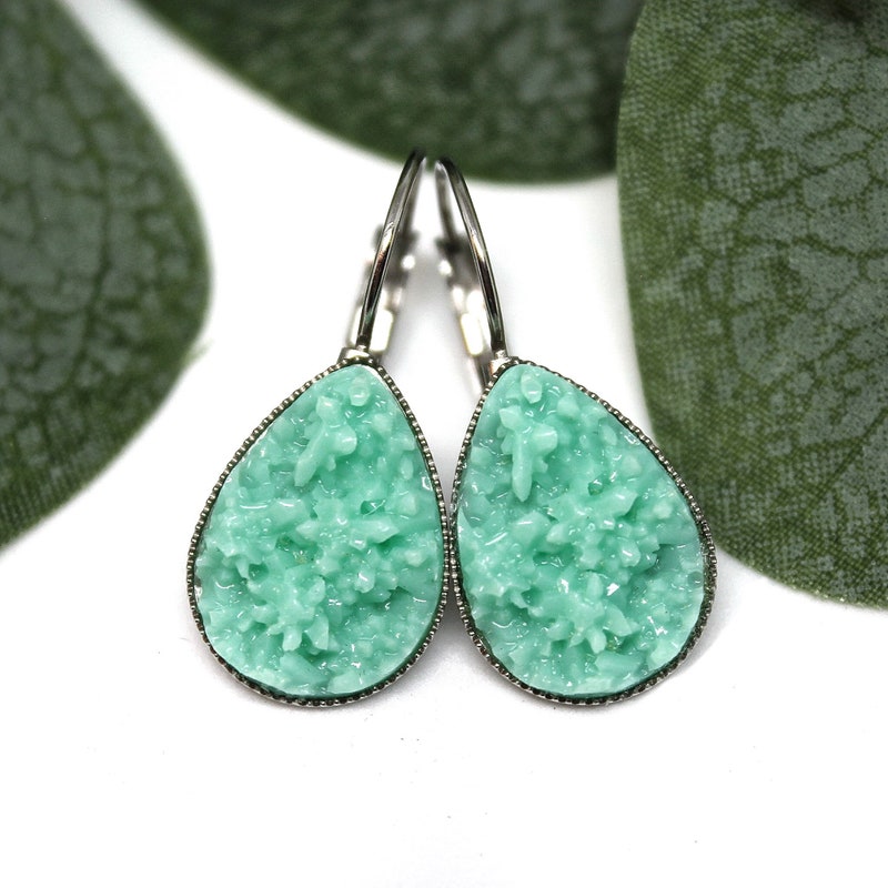 Mint Earrings - Etsy