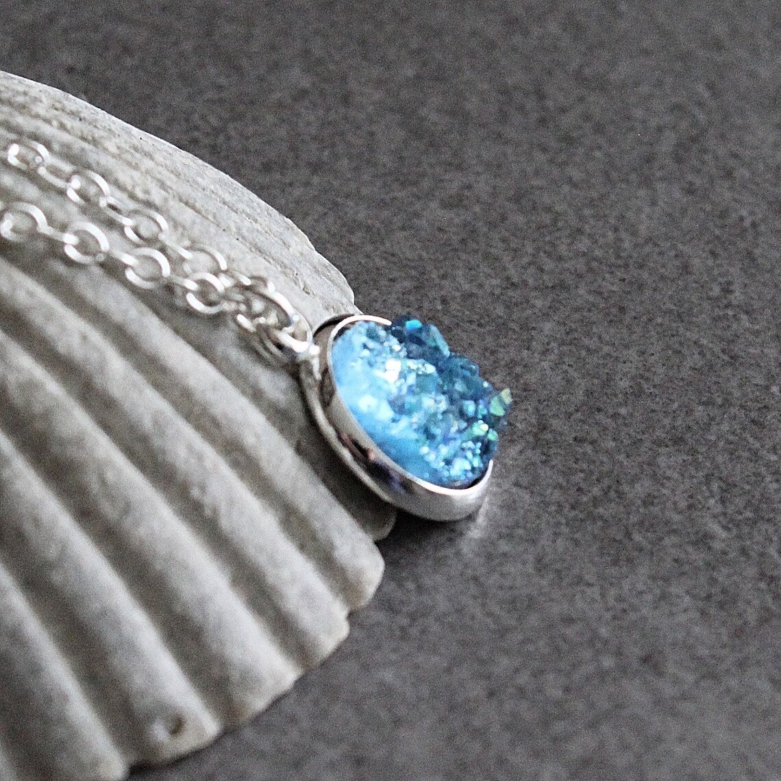 Light Blue Necklace Pale Blue Necklace Blue Pendant | Etsy