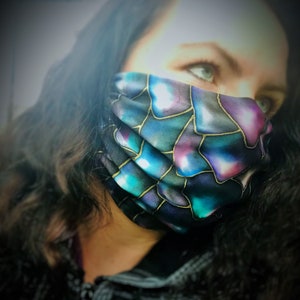 Silk Face Mask. Pure Silk Face Cover. Handpainted 100% Silk Face Mask ...