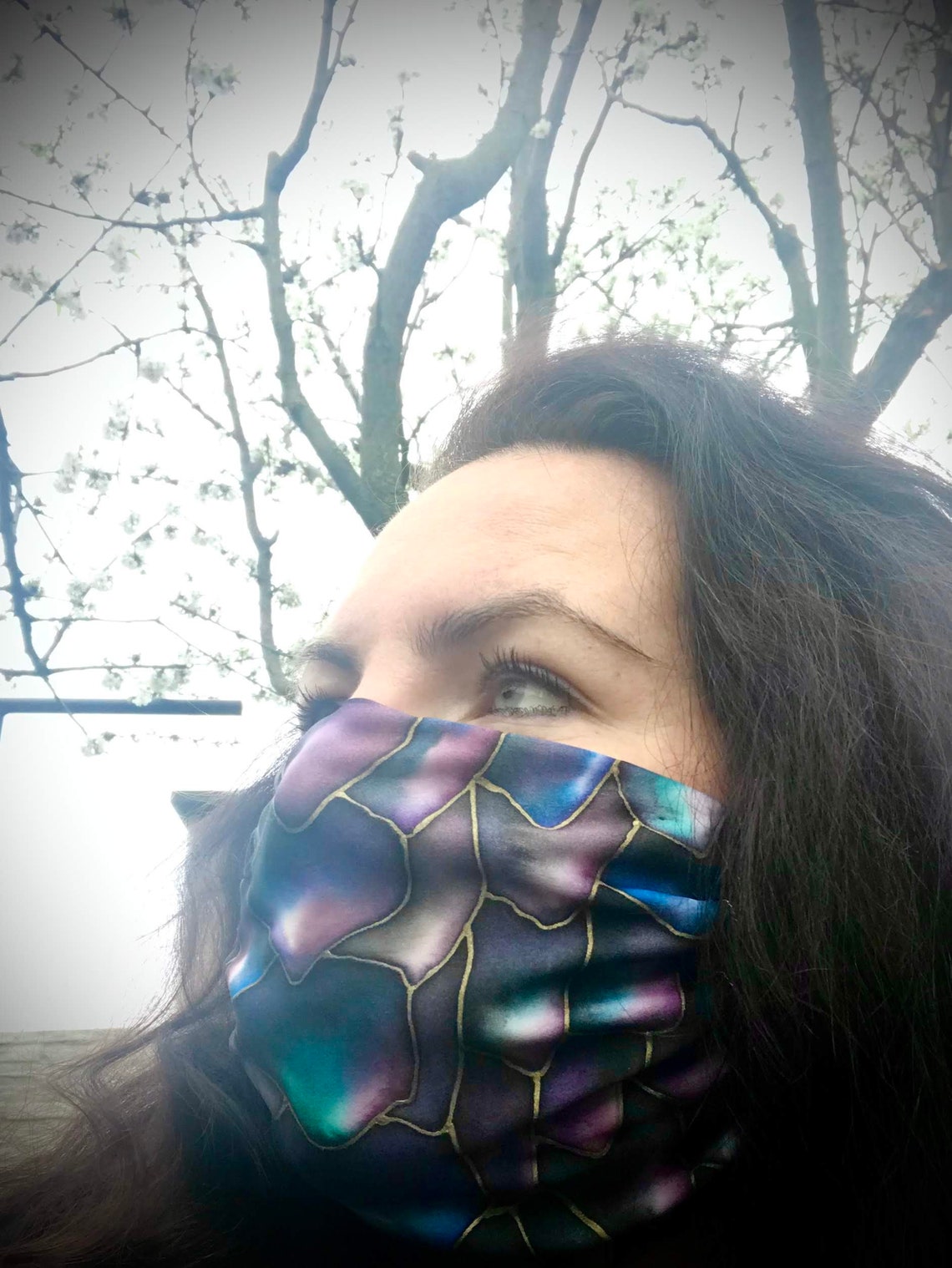 Silk Face Mask. Pure Silk Face Cover. Handpainted 100% Silk - Etsy