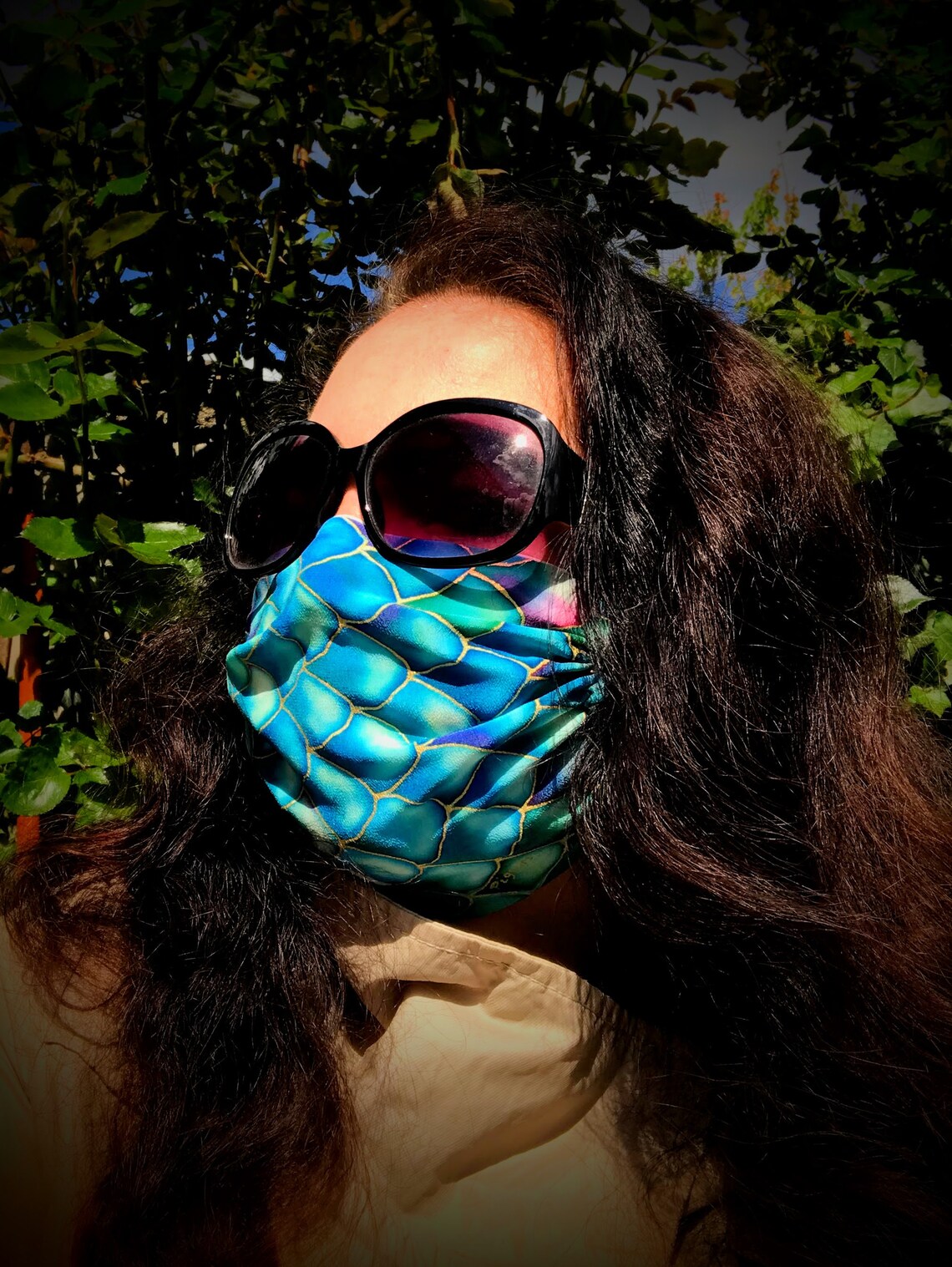 Silk Face Mask. Pure Silk Face Cover. Handpainted 100% Silk Face Mask ...