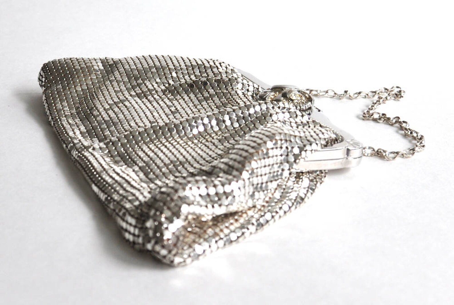 Silver Evening Purse Vintage Wedding Bag Whiting and Davis - Etsy