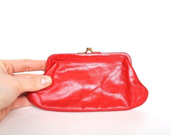 Red coin purse | Etsy