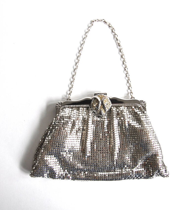 Silver Evening Purse Vintage Wedding Bag Whiting and Davis - Etsy