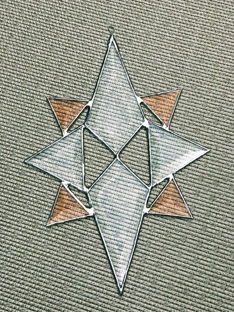 LARGE 12 Inch Beveled Glass Bethlehem Star. Suncatcher. Clear - Etsy