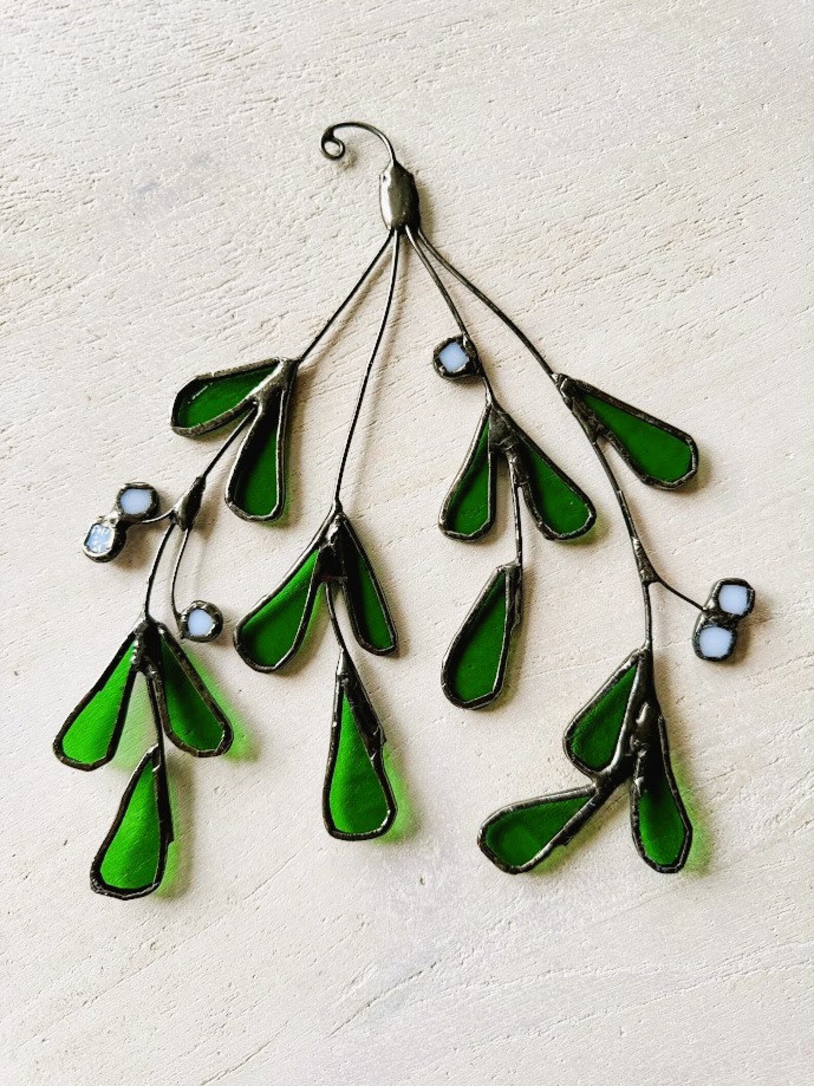 Stained Glass. Mistletoe. Handcrafted. Leaves. Nature. Plant. Branch ...