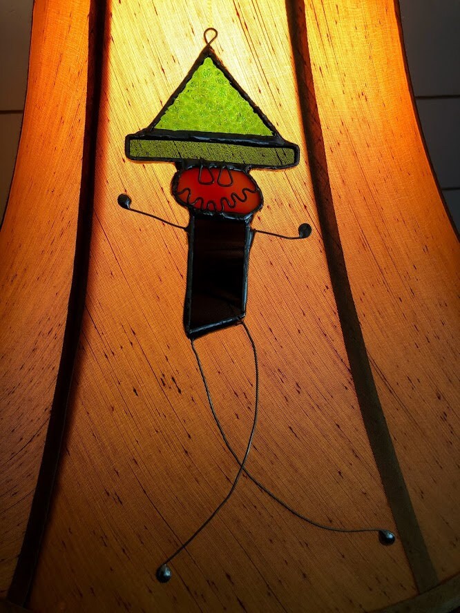 Stained Glass Stick Figure Ornament: Halloween Pumpkin Suncatcher - Etsy