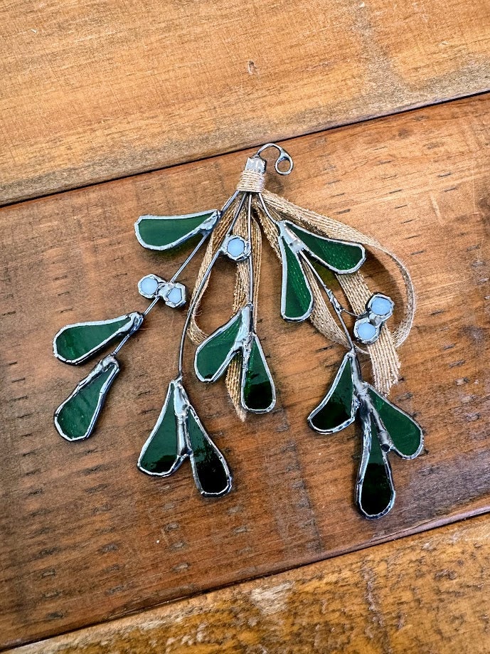 Stained Glass. Mistletoe. Handcrafted. Leaves. Nature. Plant. Branch ...