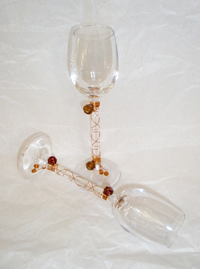 Limoncello Cordial Glasses: Lampworked Bead Stemware, Set of 2 - Etsy