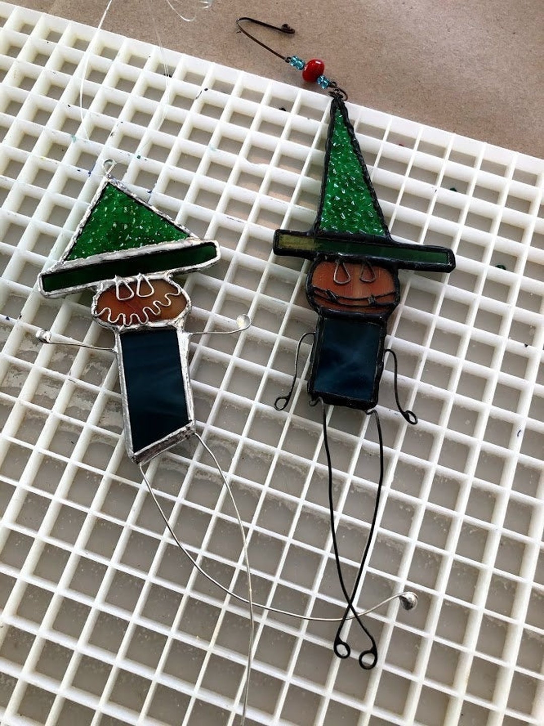 Stained Glass Stick Figure Ornament: Halloween Pumpkin Suncatcher - Etsy