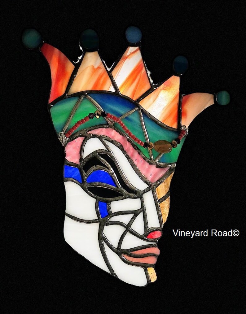 Stained Glass King Suncatcher: Medieval Renaissance Decor - Etsy