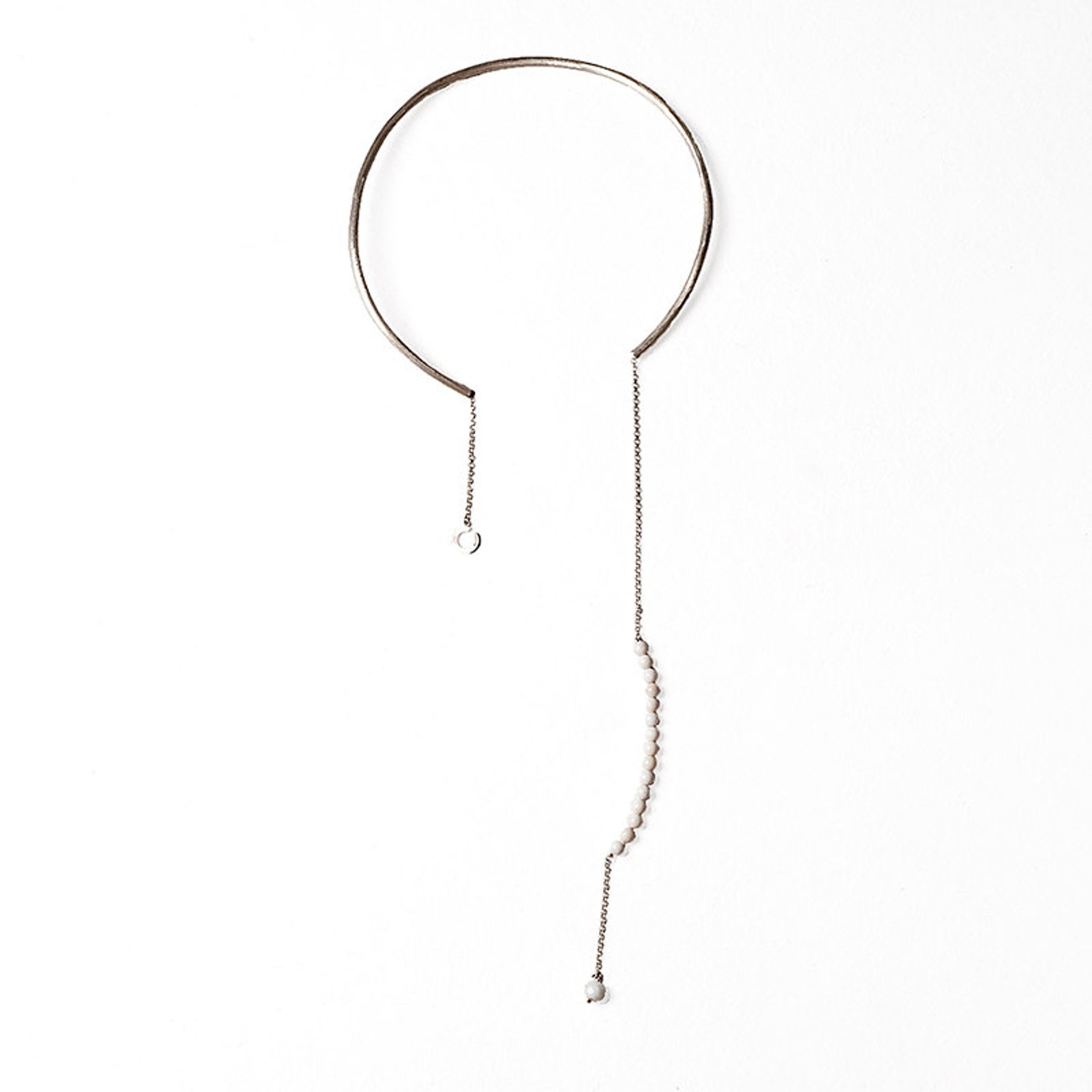 Silver Torque Necklace Silver and Agates Celtic Choker - Etsy