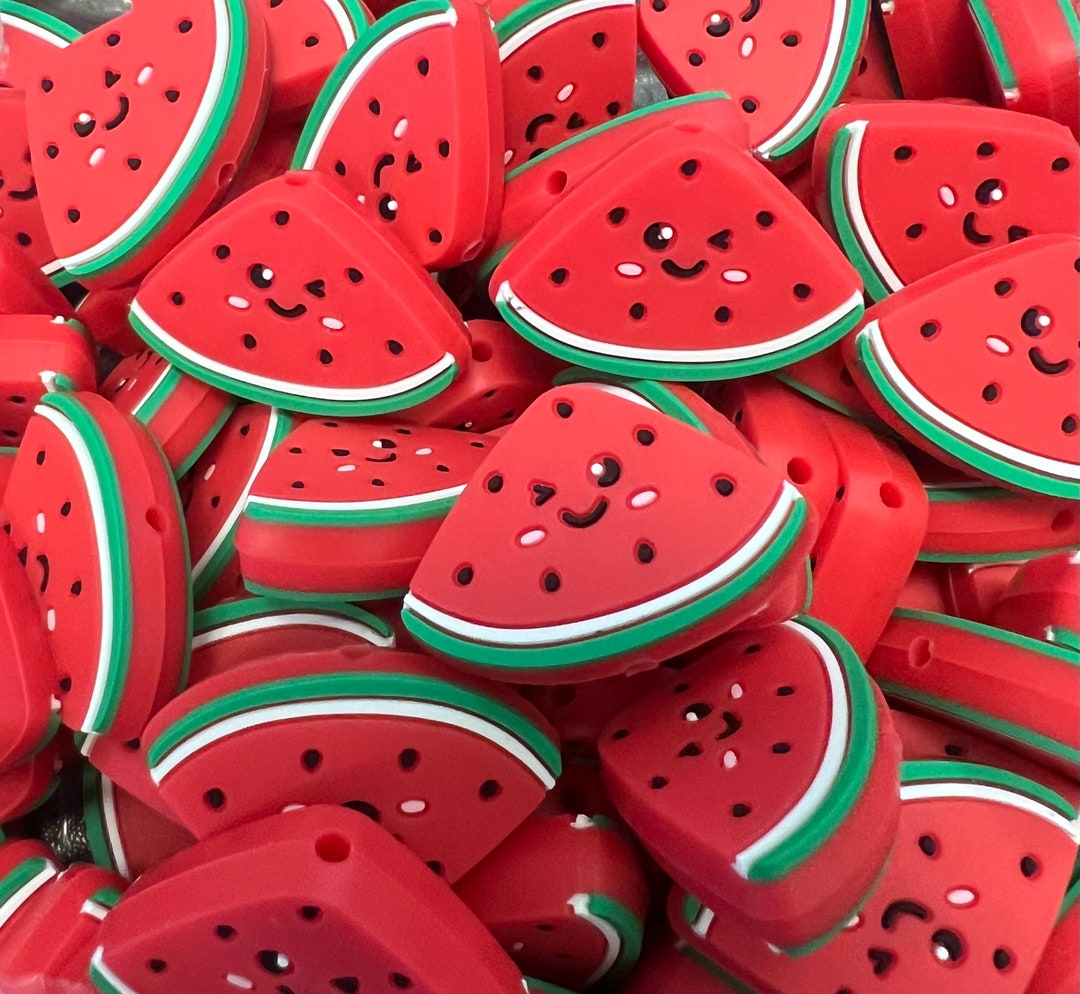 Silicone Red Watermelon Shaped Beads CRAFT SUPPLY Silicone - Etsy