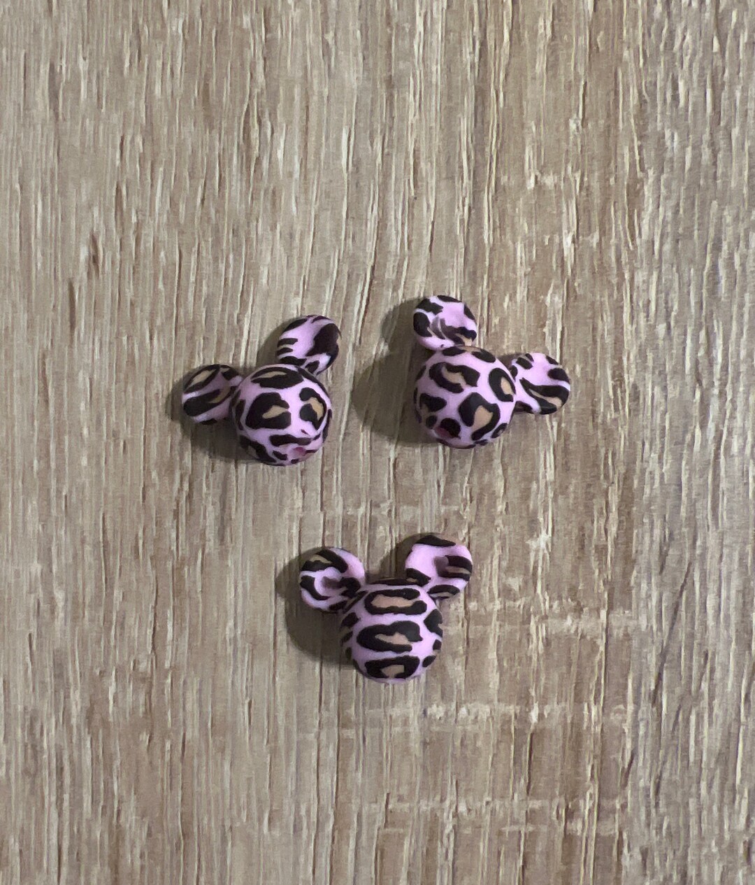 Silicone Pink Leopard Mickey Mouse Leopard Shaped Beads - Etsy