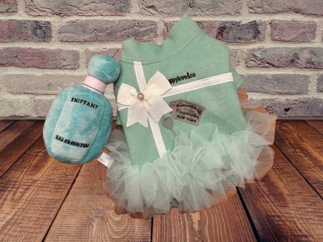Tiffanys Package Dress With Tiffany Blue Green Color Tutu Dog Dress ...
